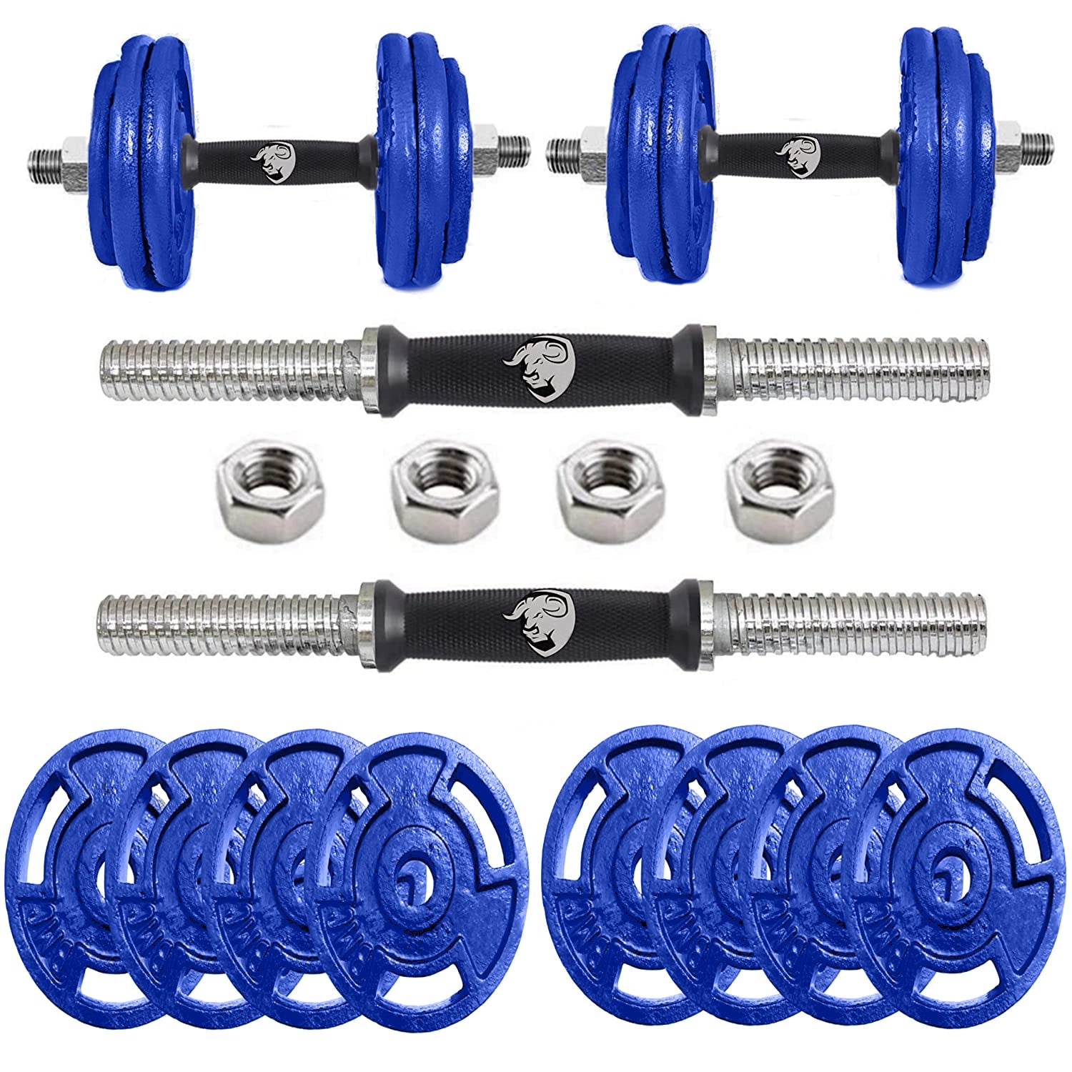 Adjustable Cast Iron Dumbbells – Heavy Duty Plates & Strong Rods ...